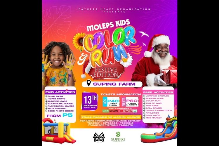MOLEPS KIDS COLOUR RUN FESTIVE